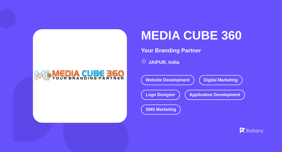 MEDIA CUBE 360 | Logo Designer, JAIPUR -Refrens