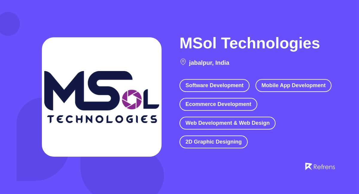 MSol Technologies | Web Development & Web Design, jabalpur -Refrens