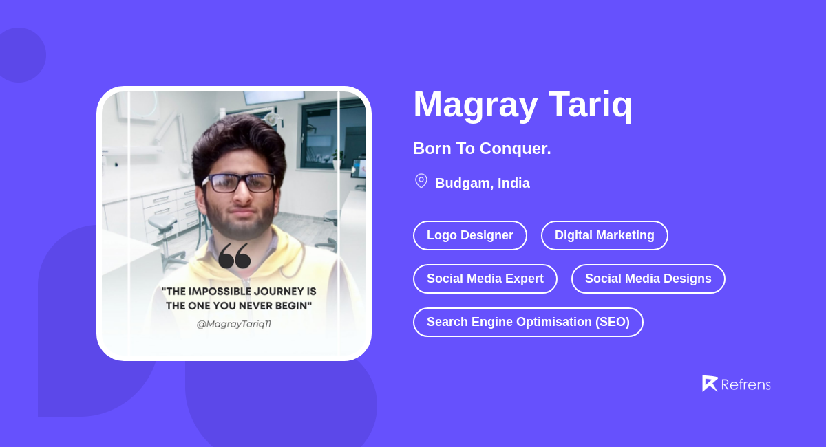 Magray Tariq | Logo Designer, Budgam -Refrens