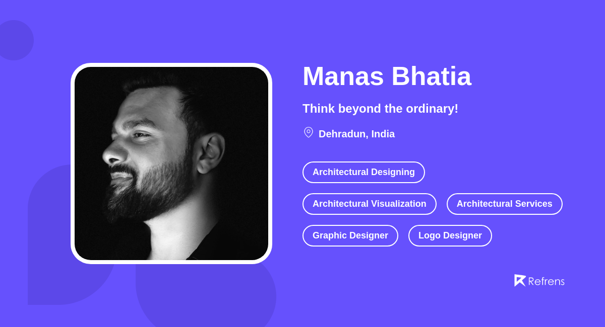 Manas Bhatia | Logo Designer, Dehradun -Refrens