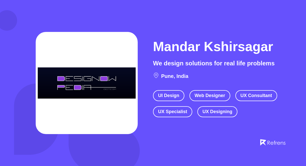 Mandar Kshirsagar | Website Developer, Pune -Refrens