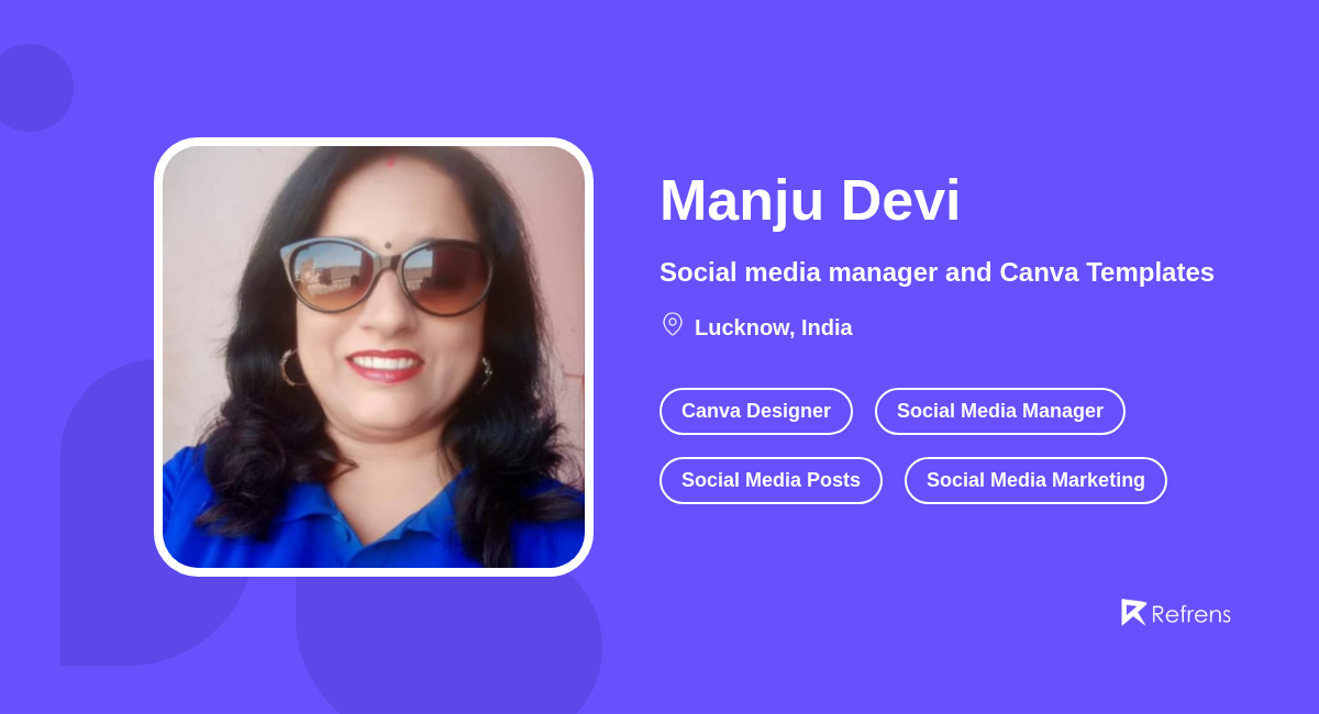 Manju Devi | Canva Designer, Lucknow -Refrens