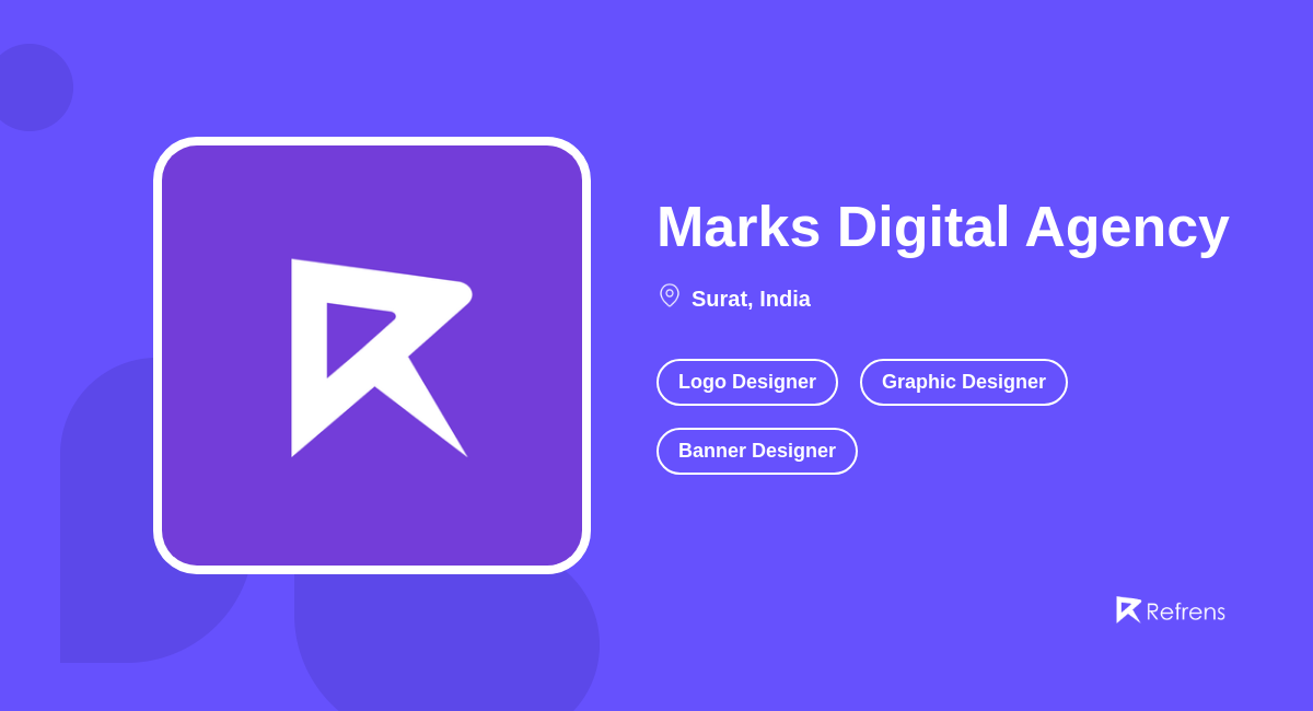 Marks Digital Agency | Logo Designer, Surat -Refrens