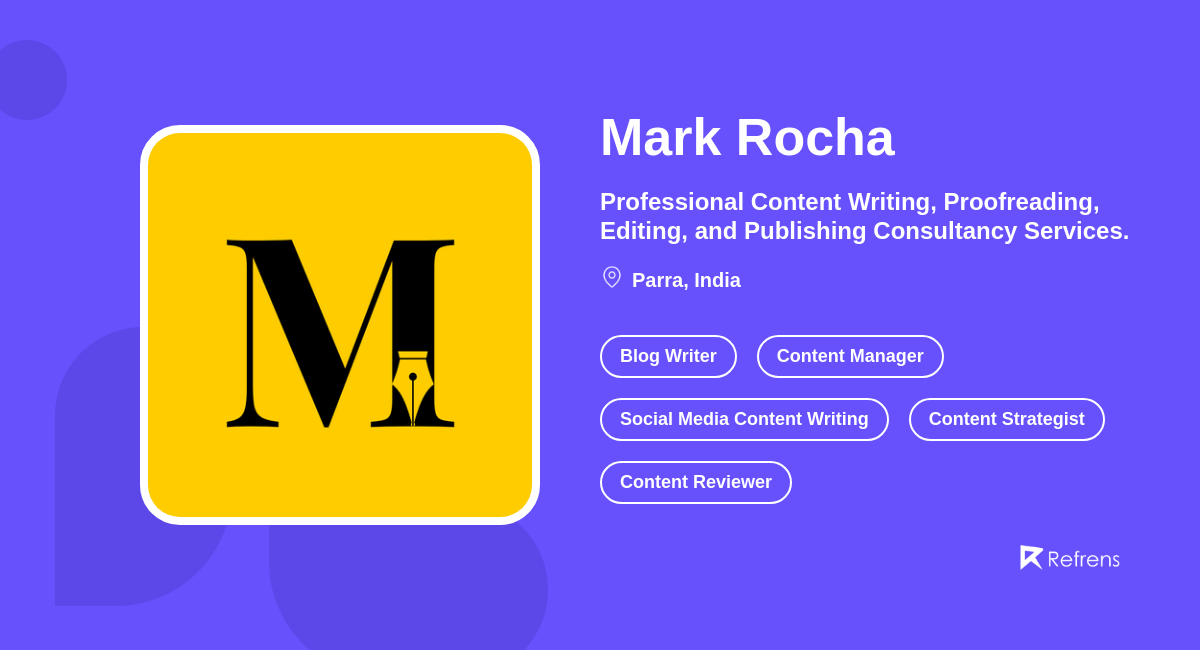 Mark Rocha | Content Strategist, Parra -Refrens