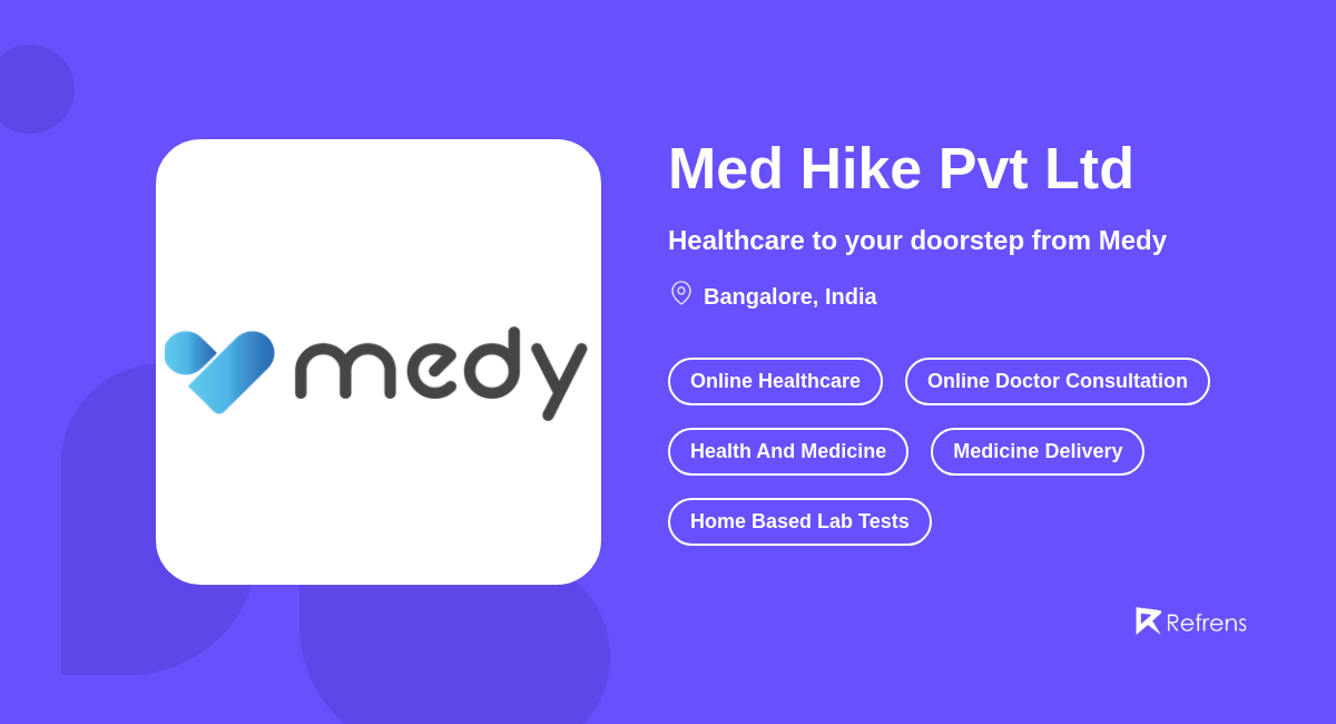 Med Hike Pvt Ltd | Health And Medicine, Bangalore -Refrens