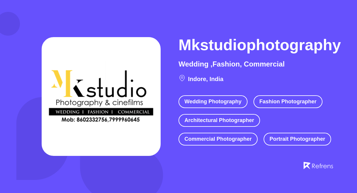 Mkstudiophotography, Indore -Refrens