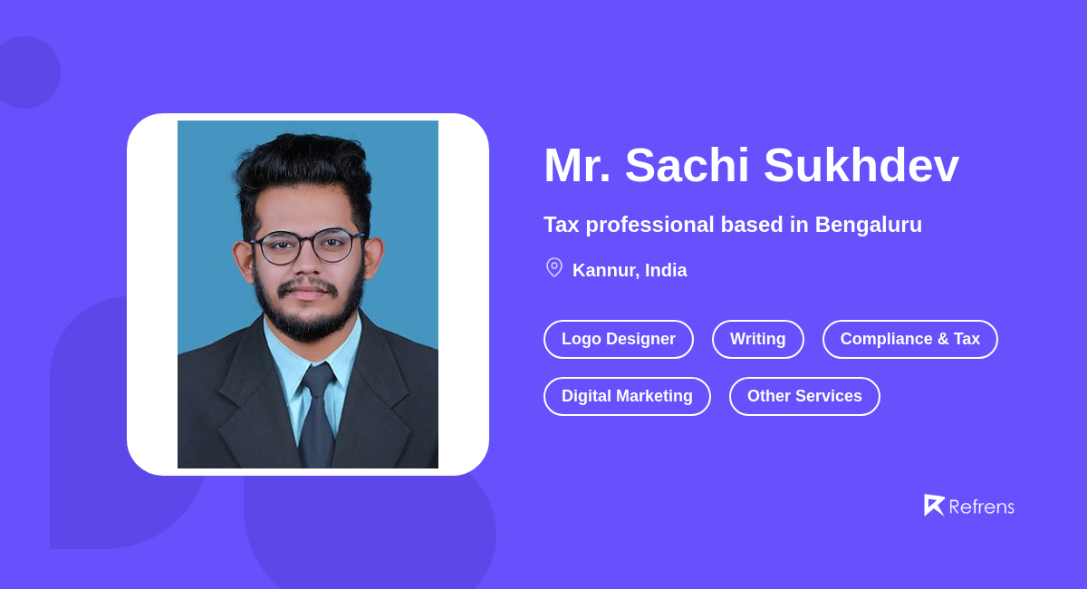 Mr. Sachi Sukhdev | Other Services, Kannur -Refrens