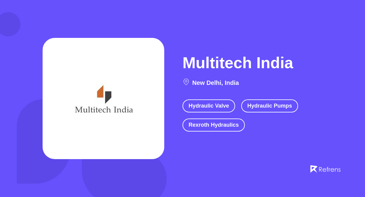 Multitech India | Hydraulic Pumps, New Delhi -Refrens