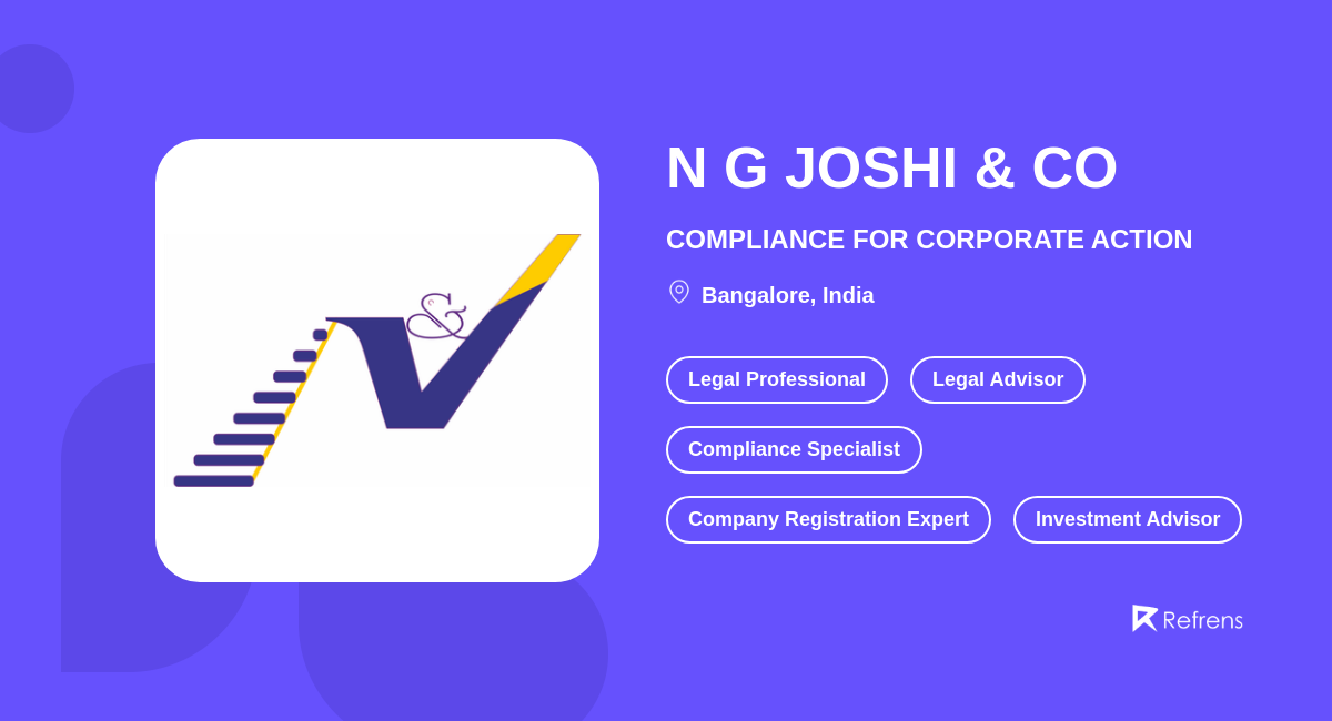 N G JOSHI & CO, Bangalore -Refrens