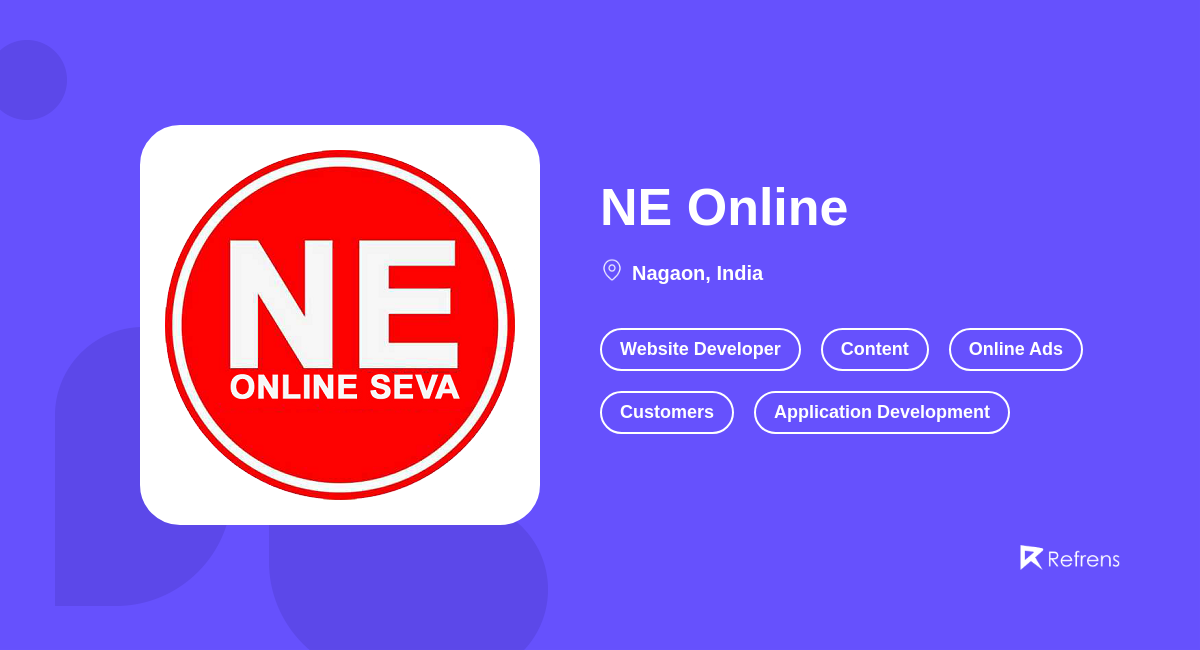 NE Online | Website Developer, Nagaon -Refrens