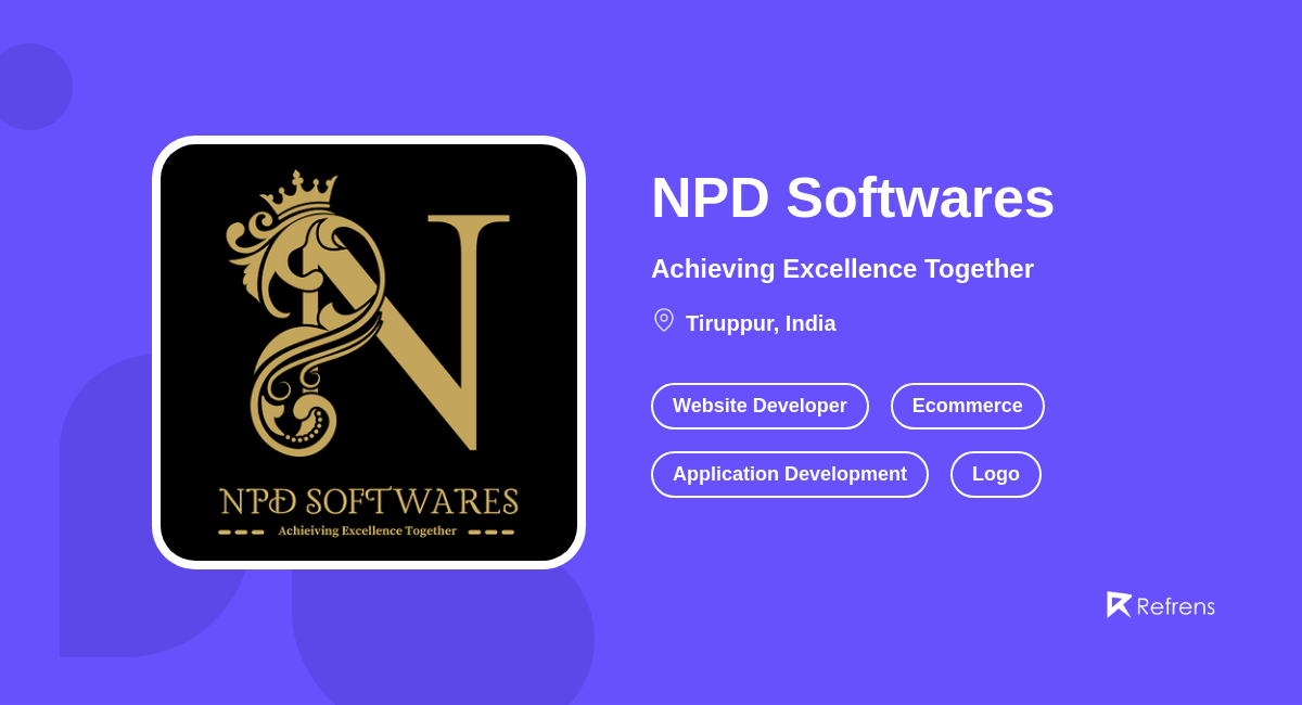 NPD Softwares | Website Developer, Tiruppur -Refrens