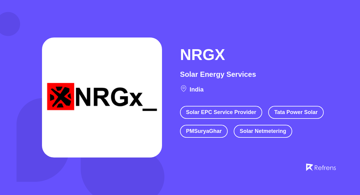 NRGX | Solar EPC Service Provider -Refrens