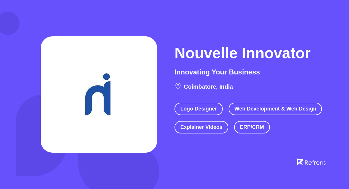 Nouvelle Innovator | Logo Designer, Coimbatore -Refrens