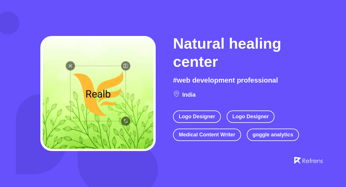 Natural healing center | Logo Designer -Refrens