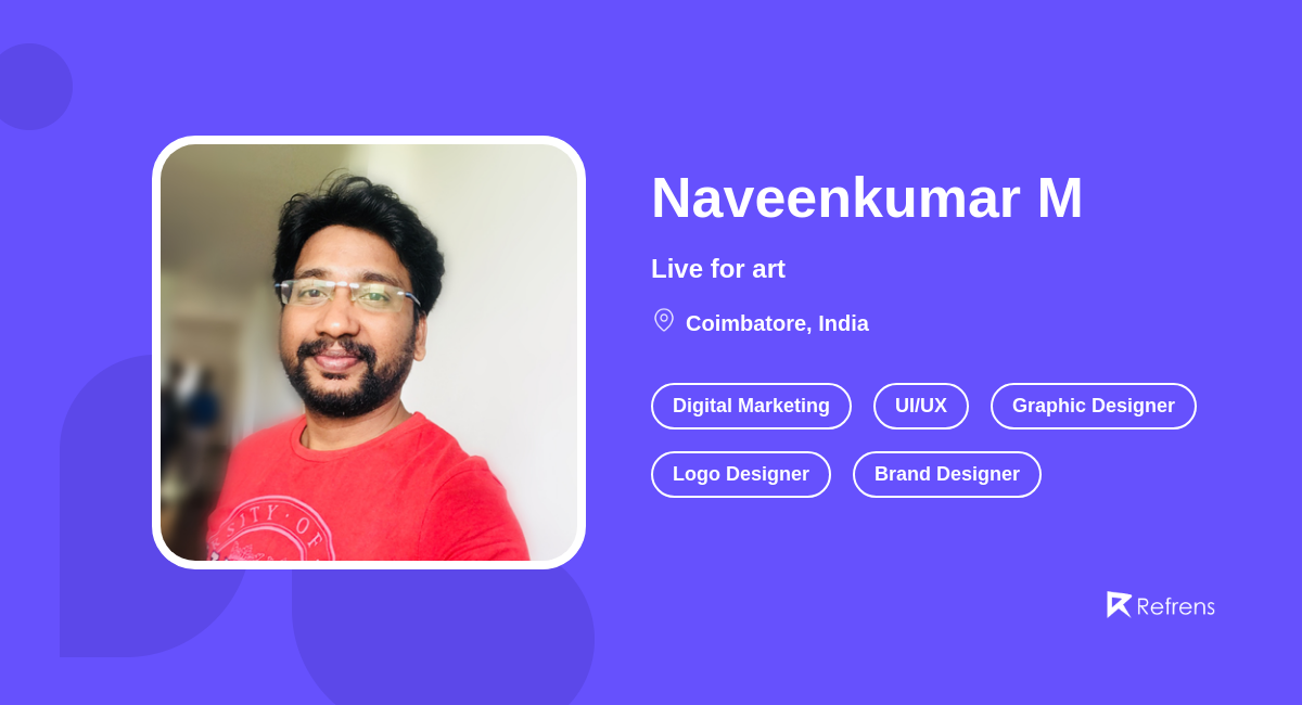 Naveenkumar M | Logo Designer, Coimbatore -Refrens