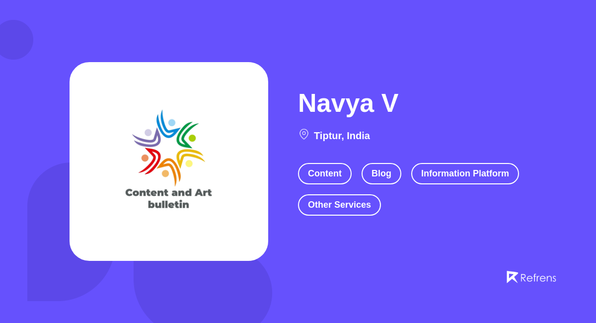 Navya V | Other Services, Tiptur -Refrens