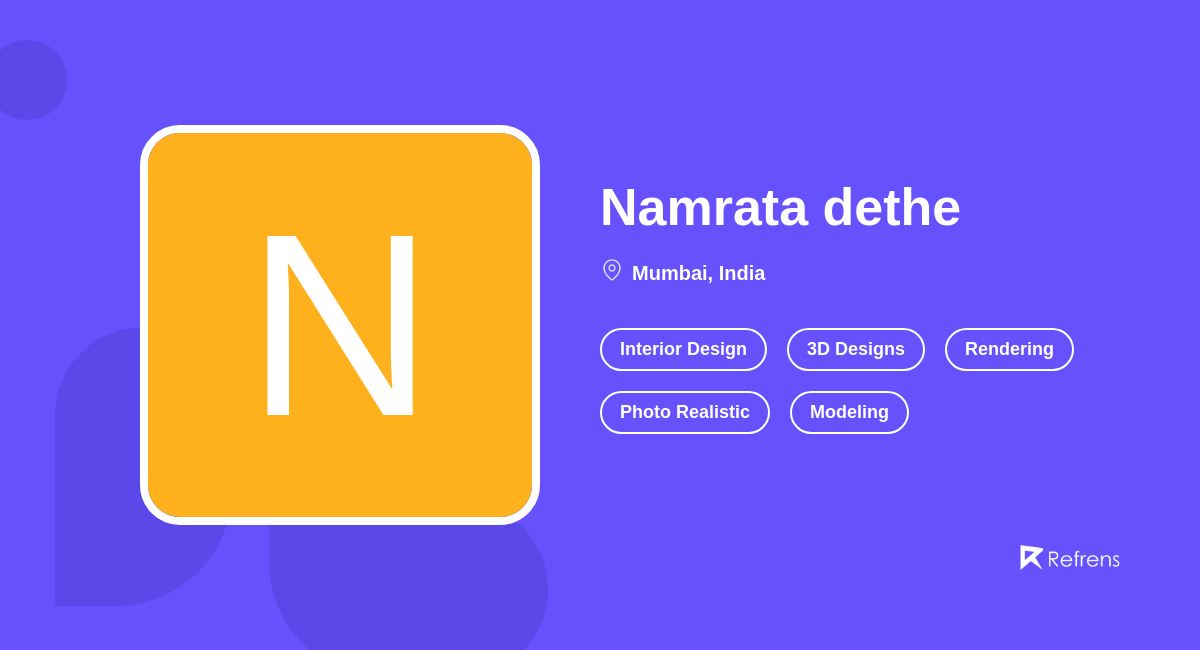 Namrata dethe | Interior Design, Mumbai -Refrens