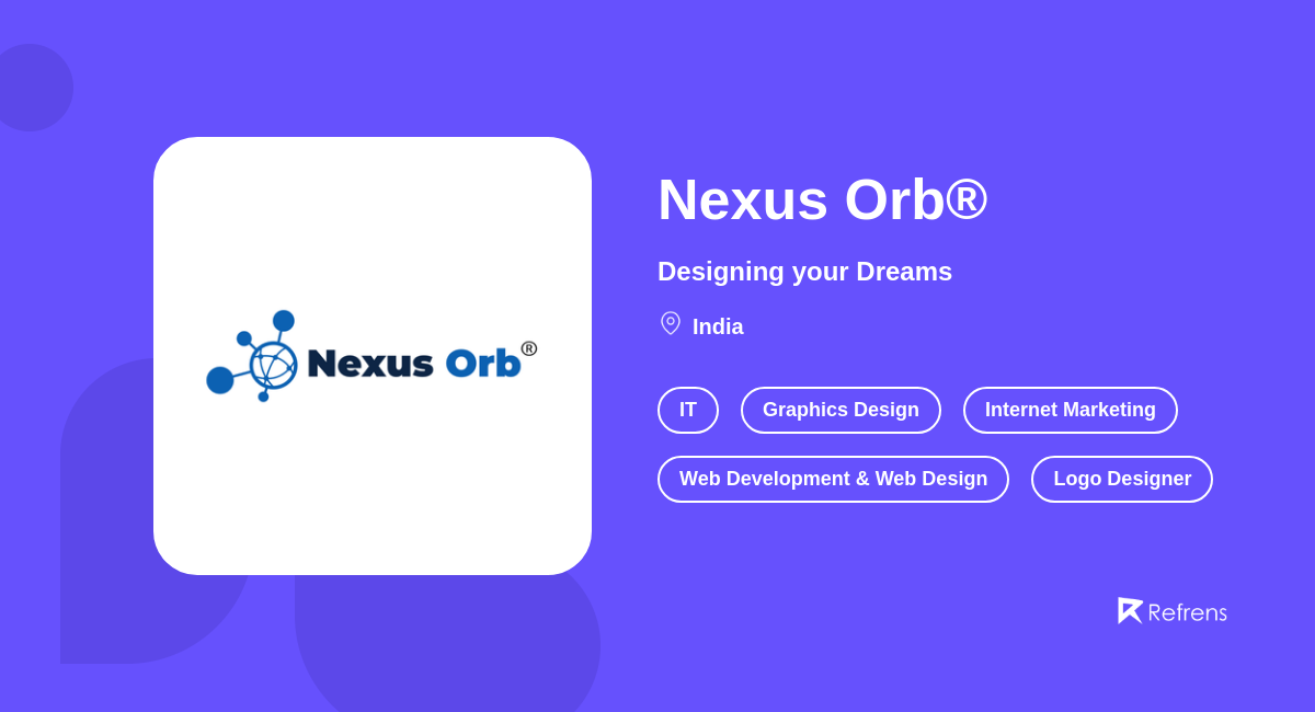 Nexus Orb® | Logo Designer -Refrens