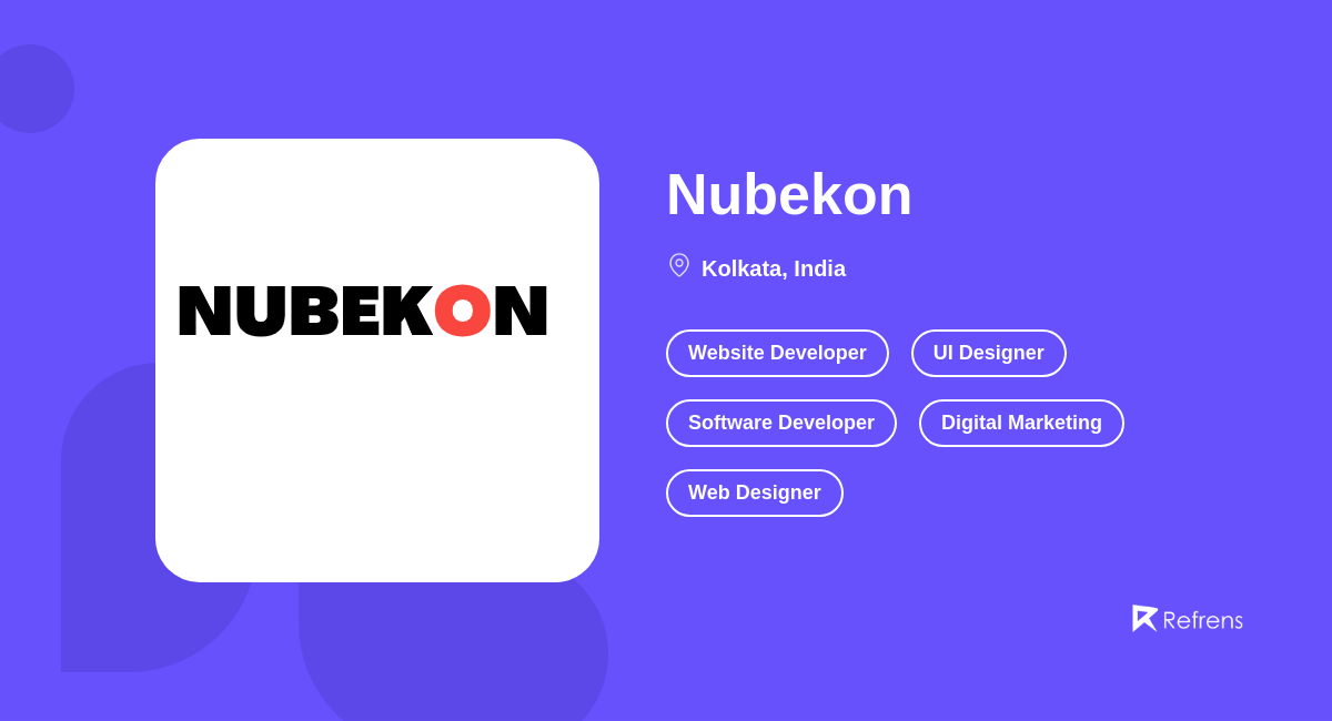 Nubekon, Kolkata -Refrens