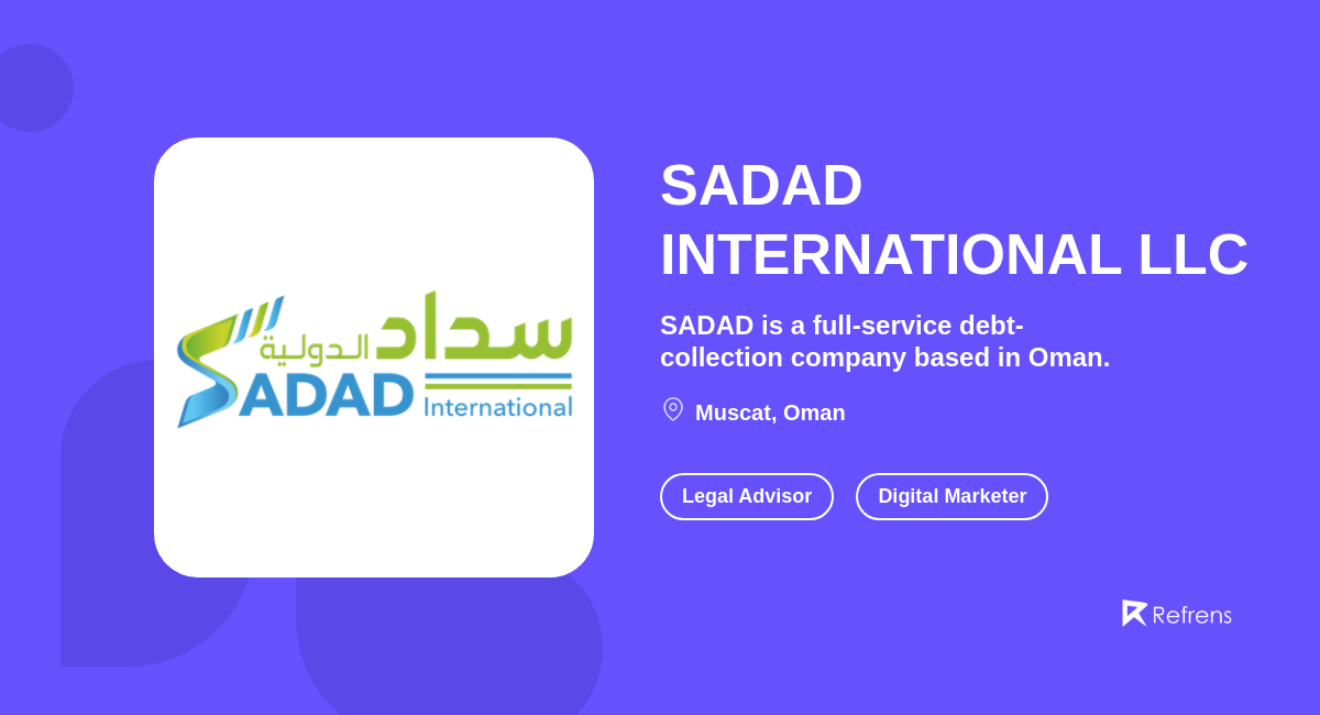 SADAD INTERNATIONAL LLC, Muscat -Refrens