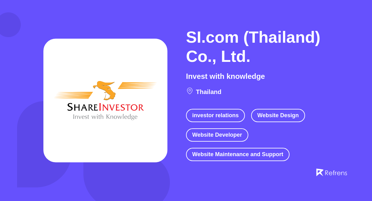 SI.com (Thailand) Co., Ltd. -Refrens