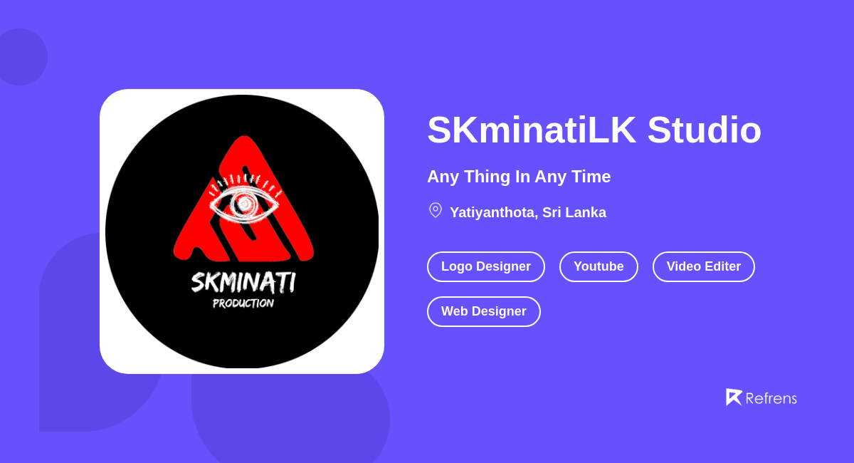 SKminatiLK Studio | Logo Designer, Yatiyanthota -Refrens