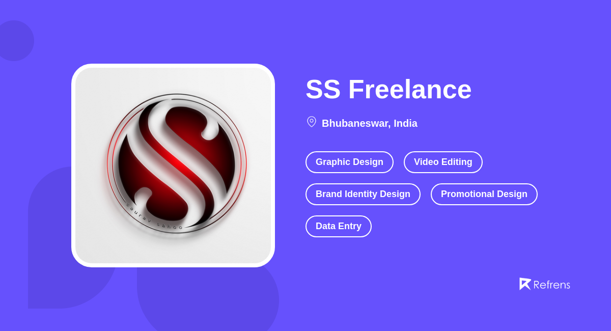 SS Freelance | Video Editing, Bhubaneswar -Refrens