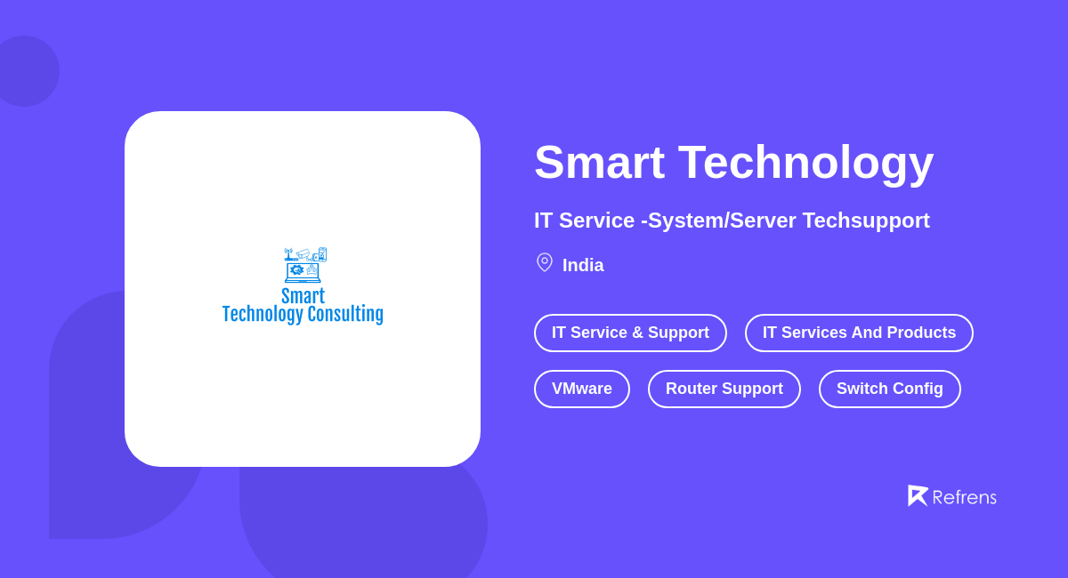 Smart Technology | IT Service & Support -Refrens