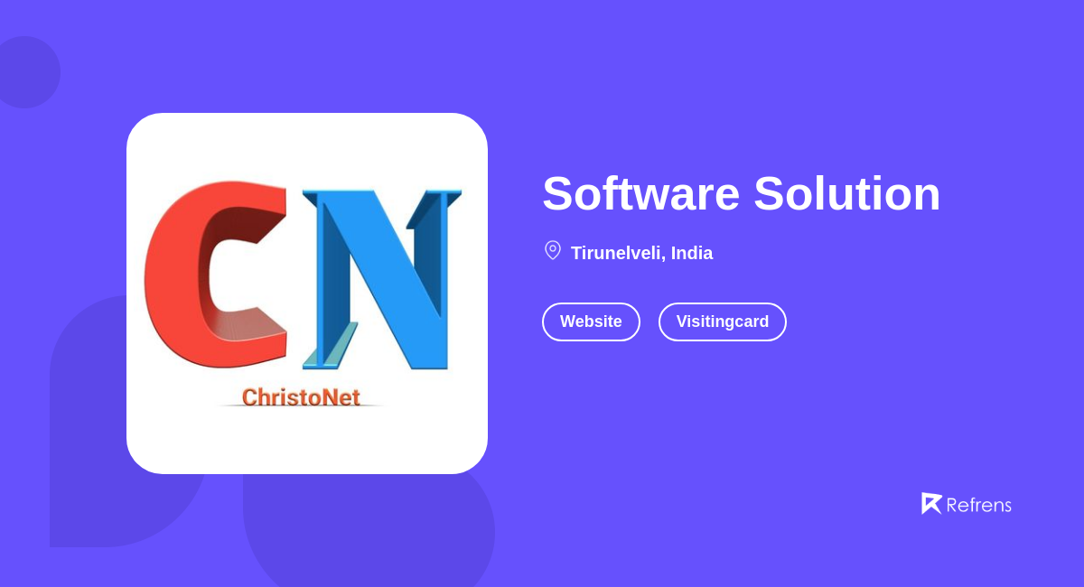 Software Solution | Website, Tirunelveli -Refrens