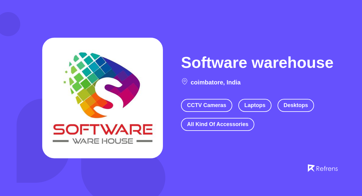 Software warehouse | Laptops, coimbatore -Refrens