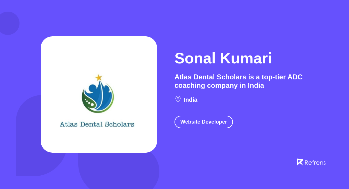 Sonal Kumari -Refrens