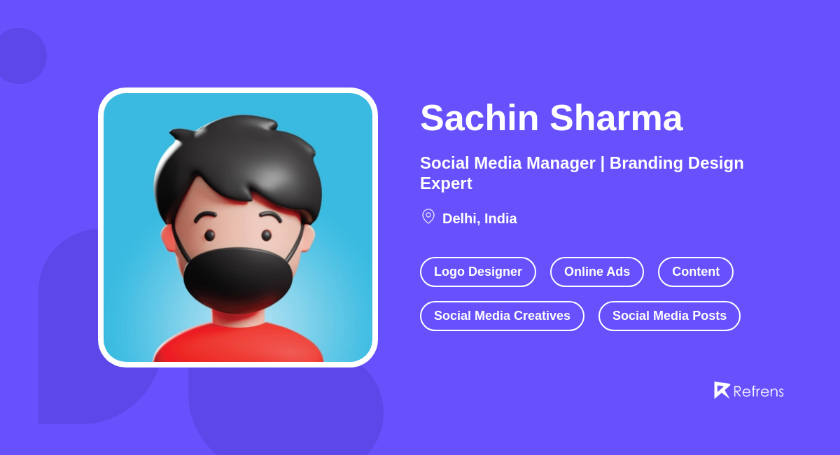 Sachin Sharma | Logo Designer, Delhi -Refrens
