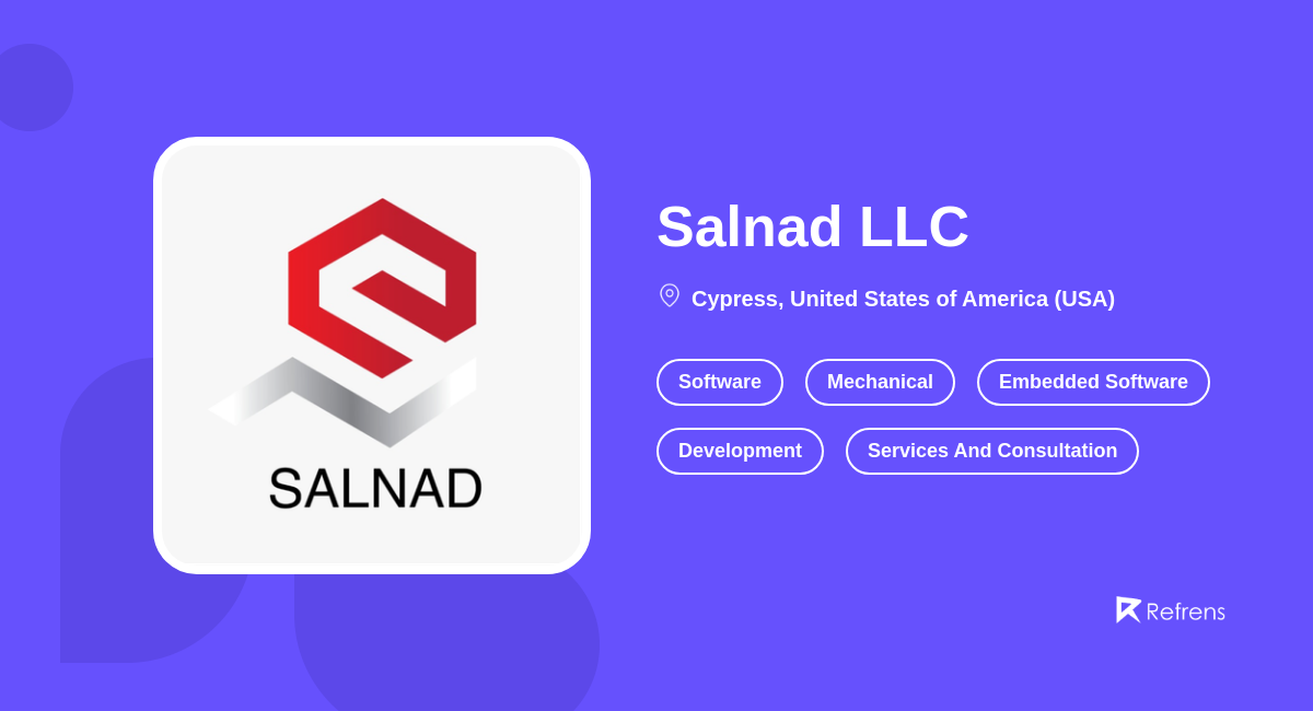 Salnad LLC | Software, Cypress -Refrens