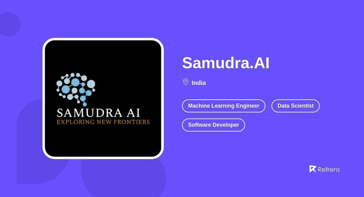 Samudra.AI | Software Developer -Refrens