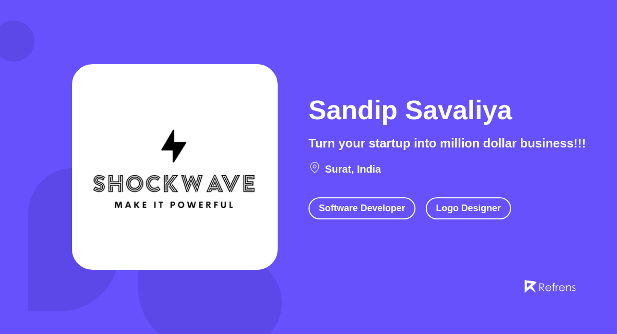 Sandip Savaliya | Logo Designer, Surat -Refrens