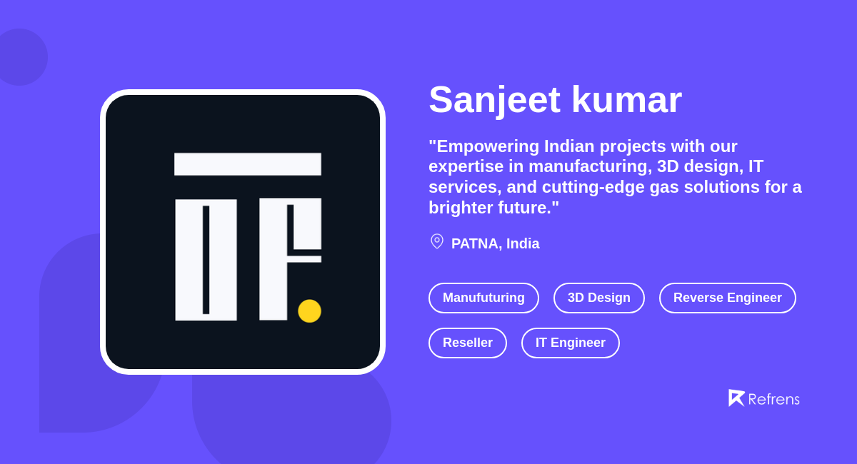 Sanjeet kumar, PATNA -Refrens