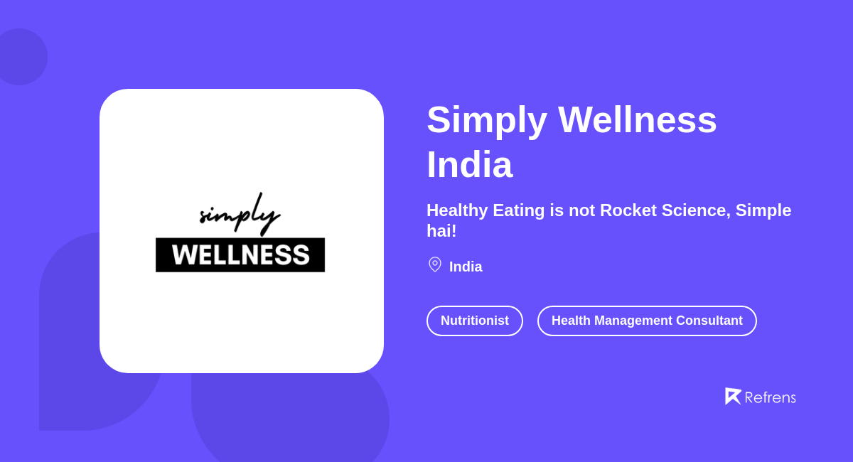 Simply Wellness India -Refrens