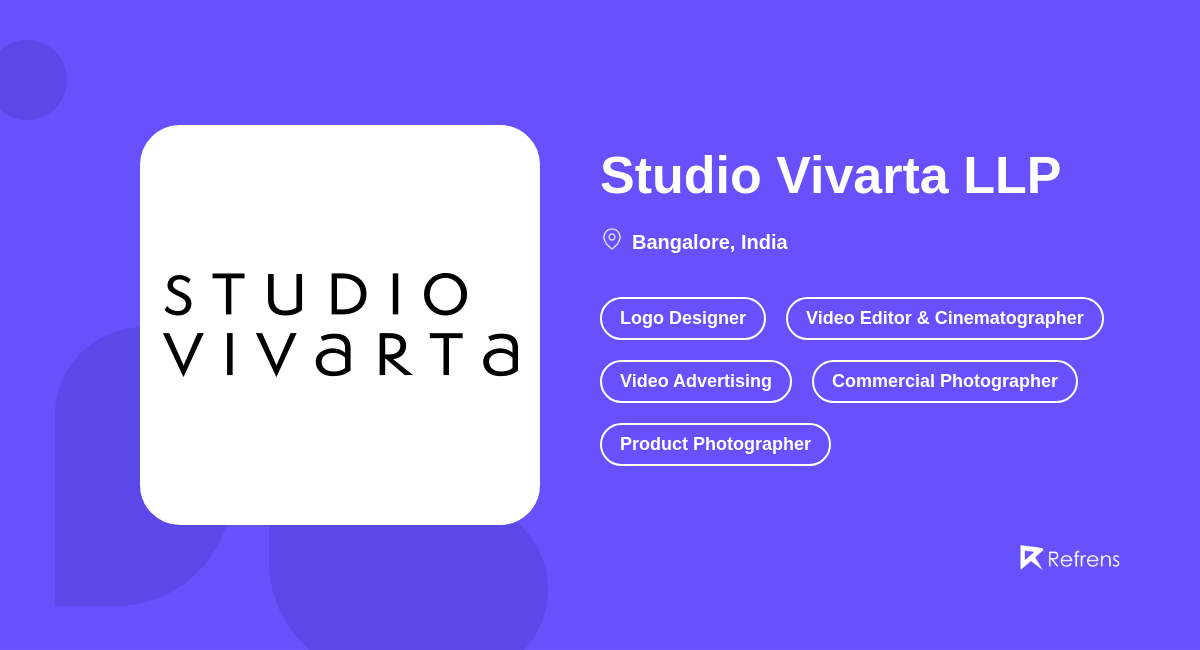 Studio Vivarta LLP, Bangalore -Refrens