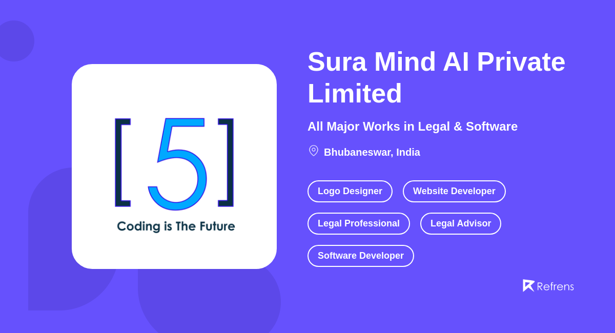 Sura Mind AI Private Limited | Website Developer, Bhubaneswar -Refrens