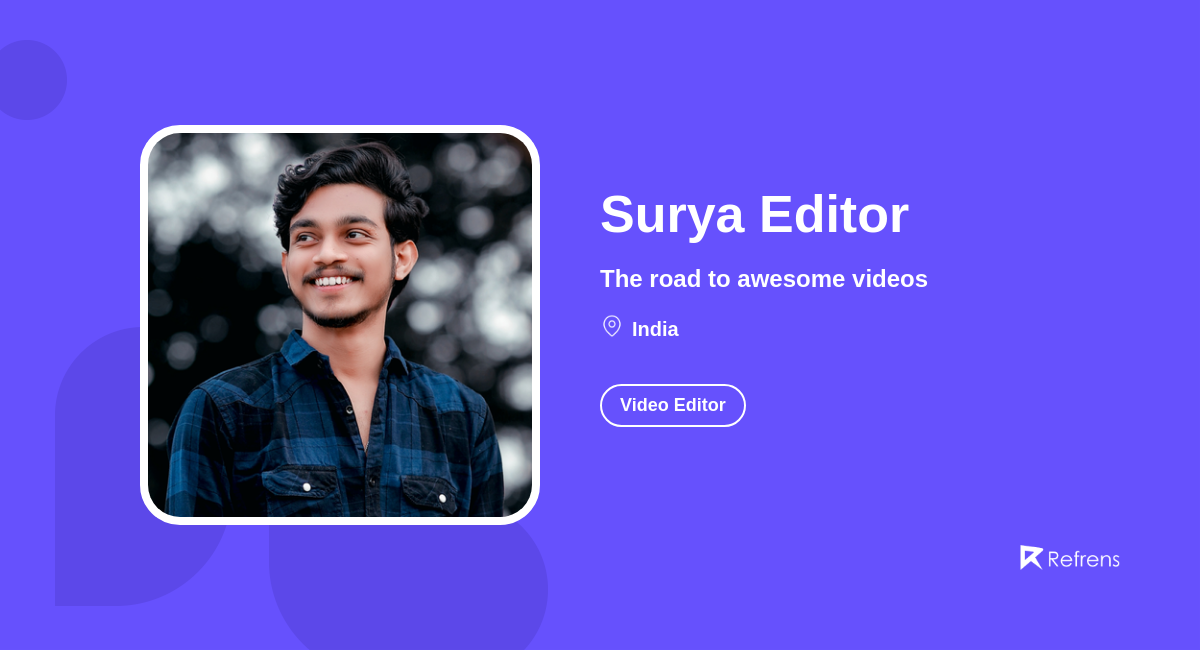 Surya Editor | Video Editor -Refrens