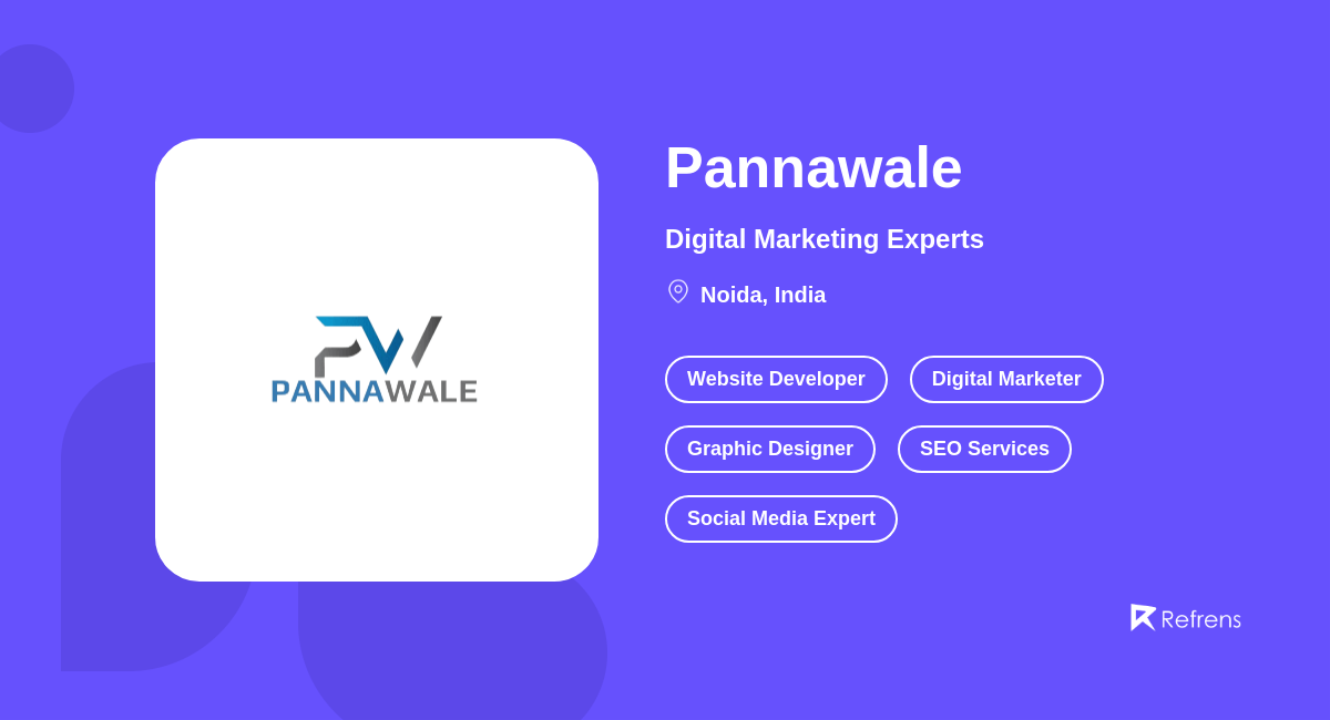Pannawale | Website Developer, Noida -Refrens