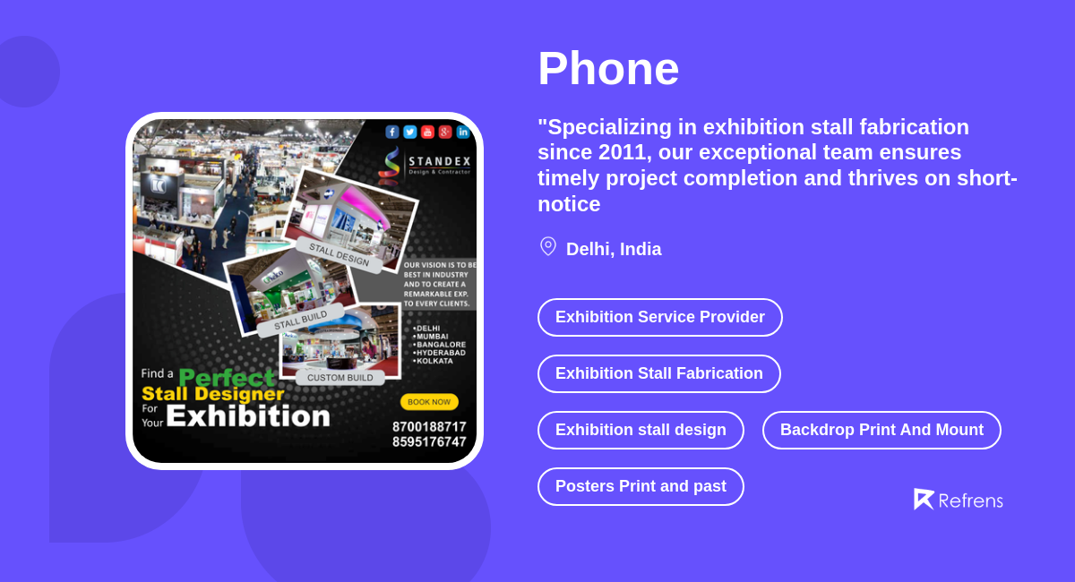 Phone, Delhi -Refrens