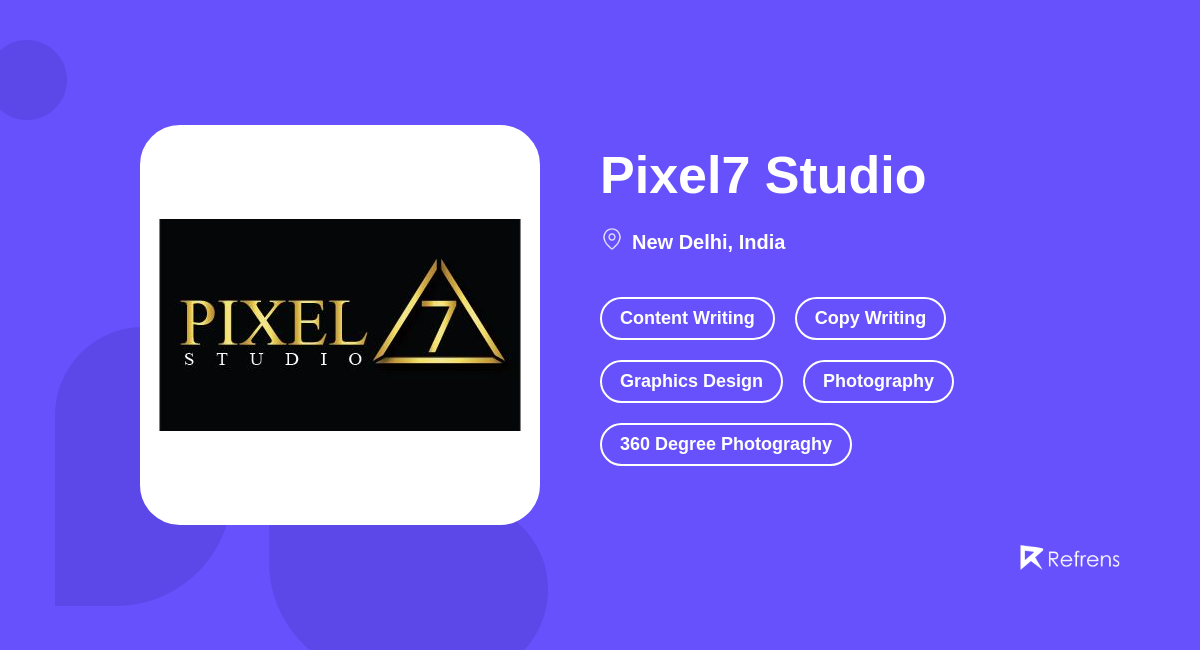 Pixel7 Studio | Photography, New Delhi -Refrens