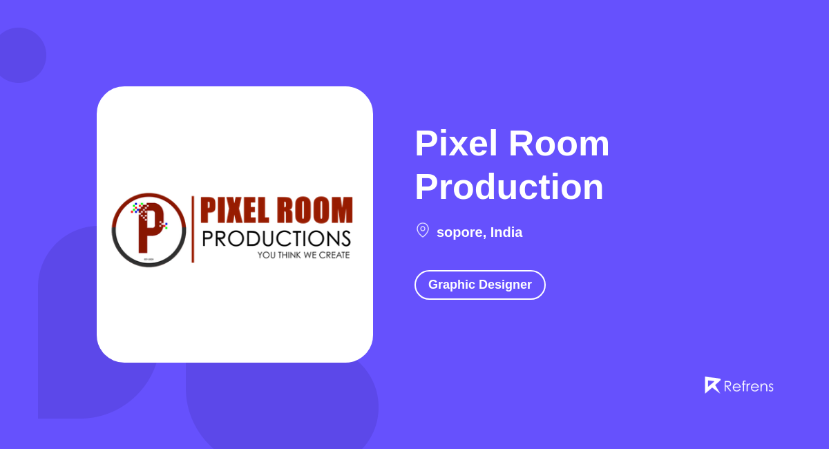 Pixel Room Production | Graphic Designer, sopore -Refrens