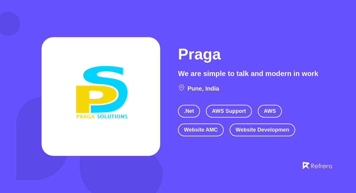 Praga | AWS, Pune -Refrens