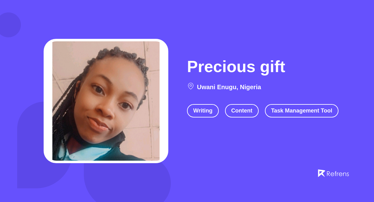 Precious gift | Content, Uwani Enugu -Refrens
