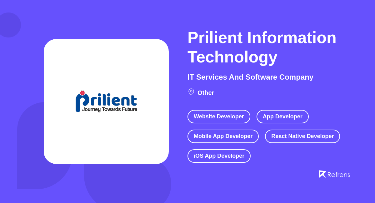 Prilient Information Technology -Refrens
