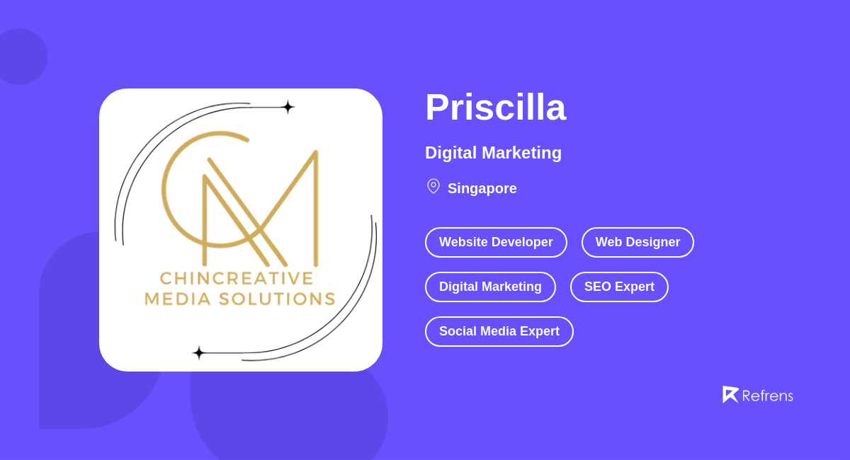 Priscilla | Website Developer -Refrens