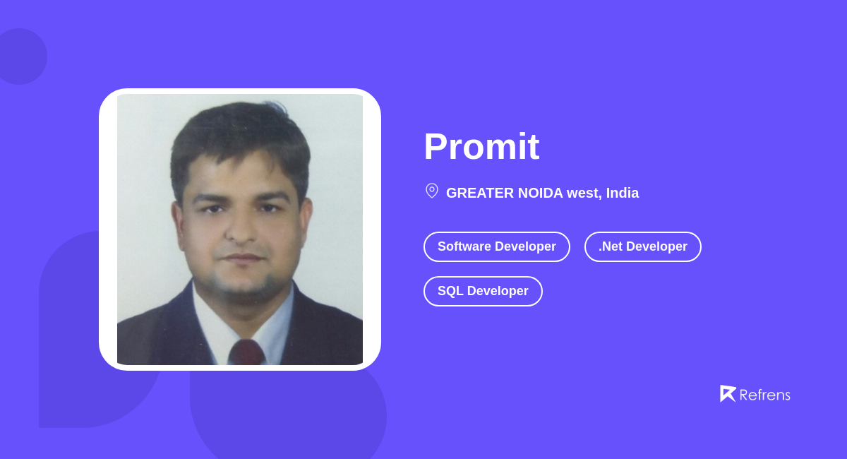 Promit | Software Developer, GREATER NOIDA west -Refrens