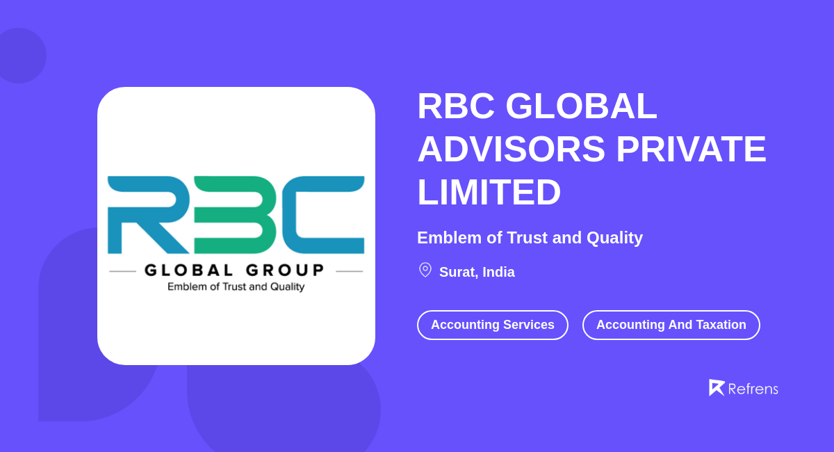 RBC GLOBAL ADVISORS PRIVATE LIMITED, Surat -Refrens